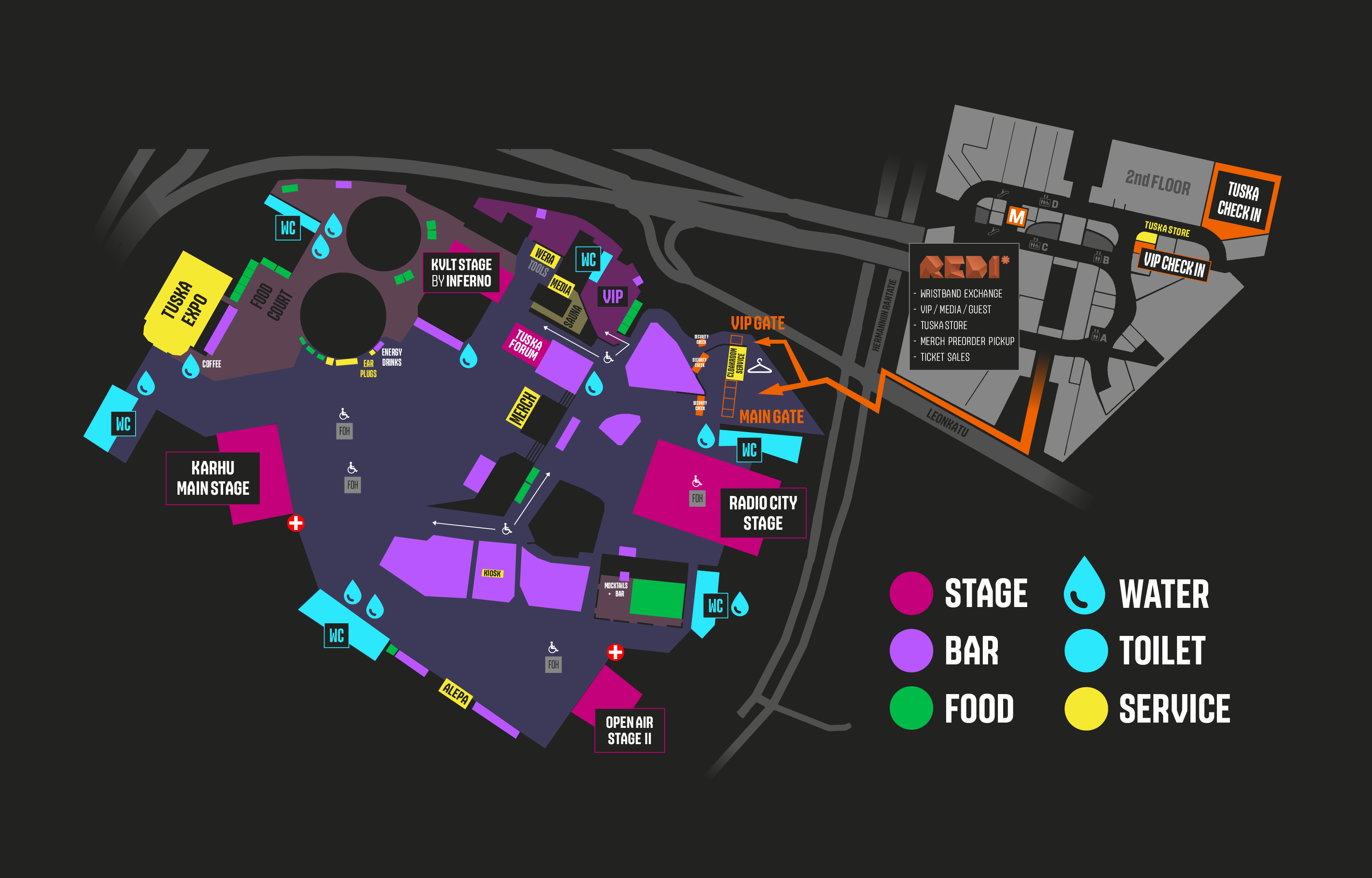 TUSKA 2024 festival map is here ! - Tuska