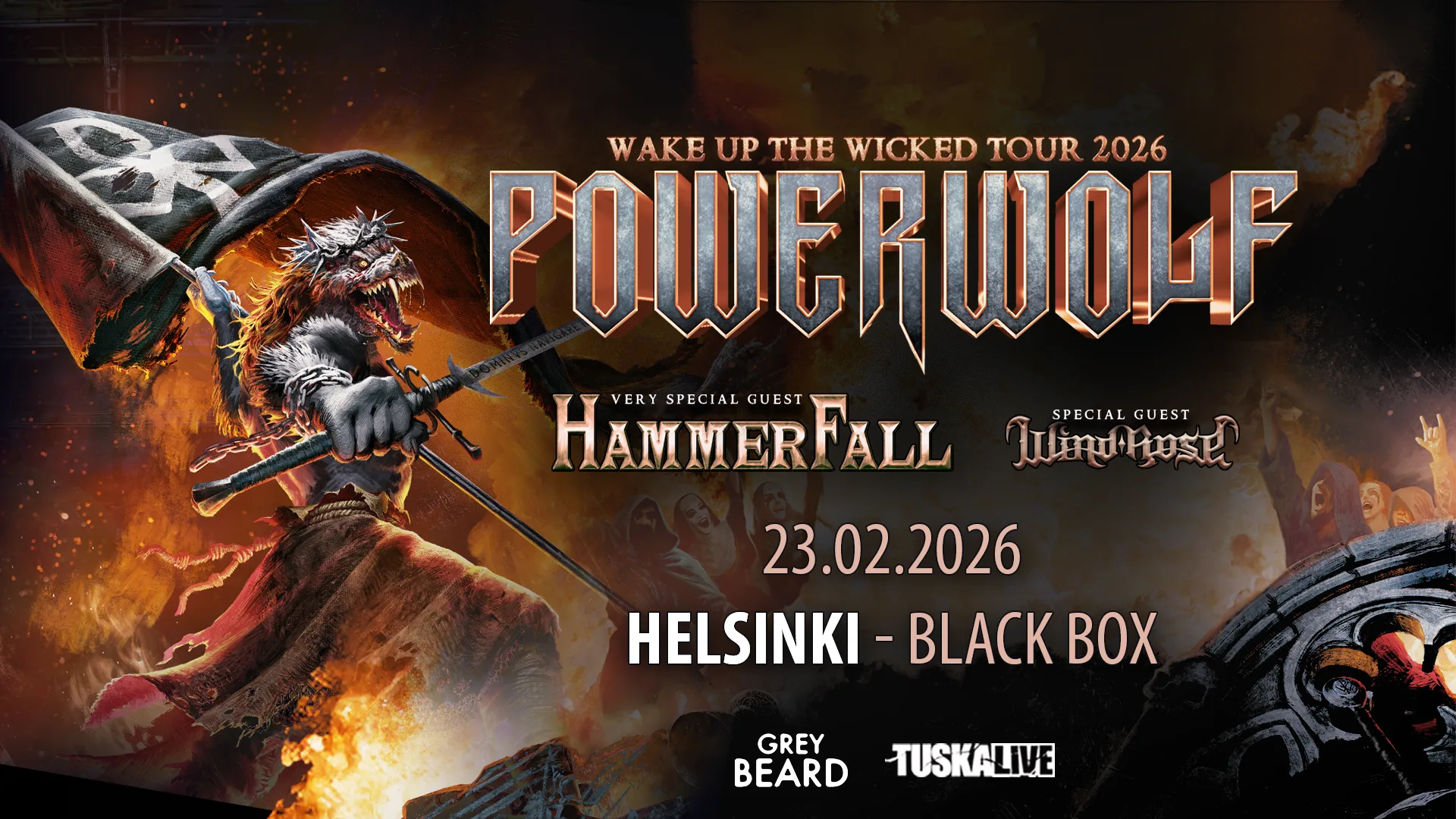 Powerwolf to Bring “Wake Up The Wicked” Tour to Helsinki in February 2026 - Tuska